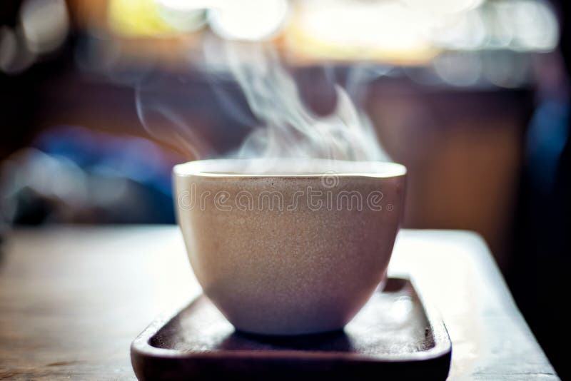 Fresh Hot Cup of Coffee stock photo. Image of bean, foam - 174648676