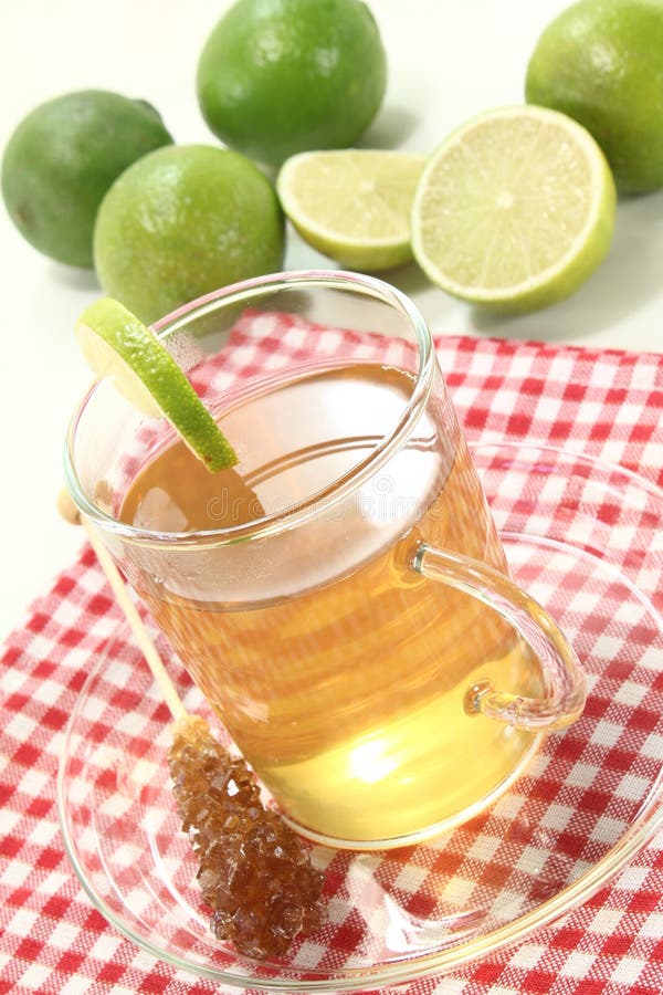 Glass with Fresh Hot Lemon Tea Stock Photo - Image of english ...