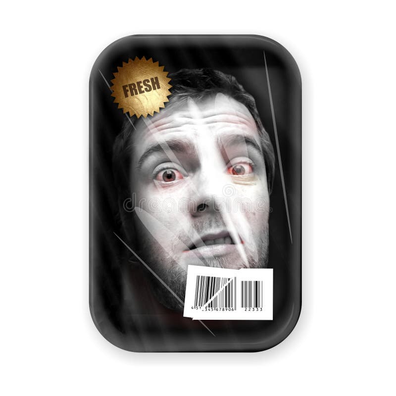 Fresh Human Head Packed in Box Stock Illustration - Illustration of ...