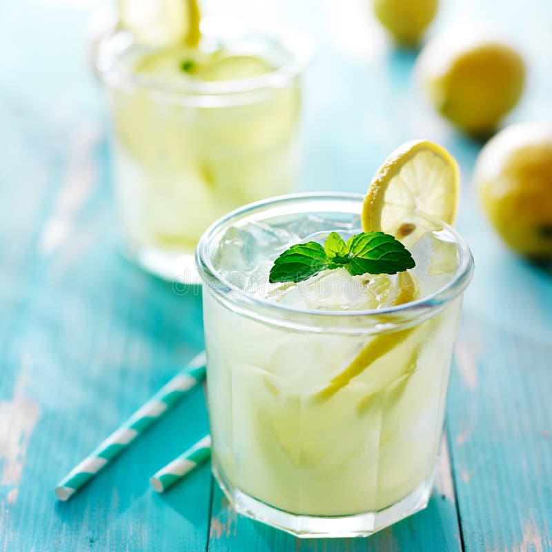 Fresh ice cold lemonade stock photo. Image of fruit, sweet - 55804590