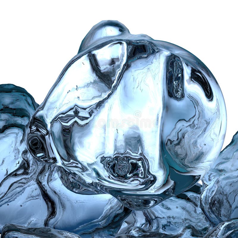 Fresh Ice Crystals Cold Summer Water Blue, Abstract, Elegant and Modern ...