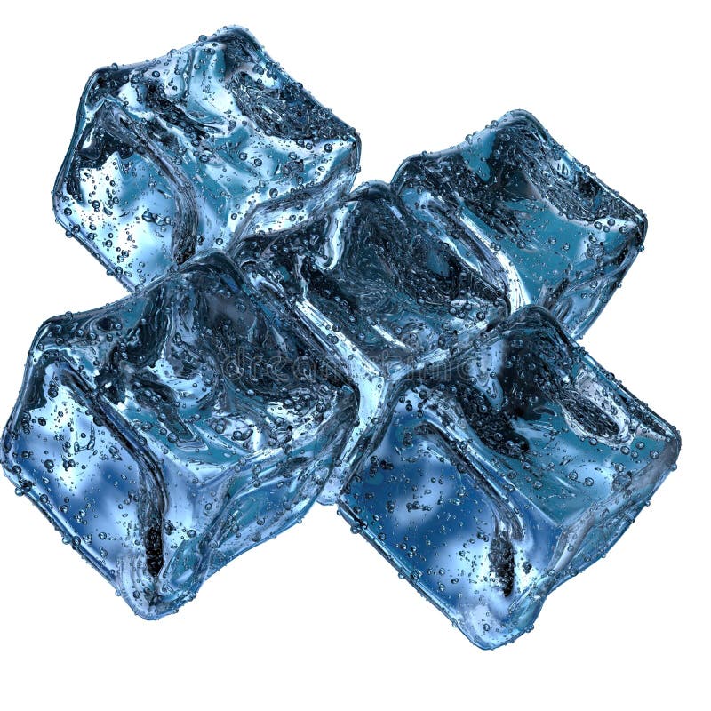 Fresh Ice Crystals, Cool Gem Colors, Cold Blue Reflected in the Water ...