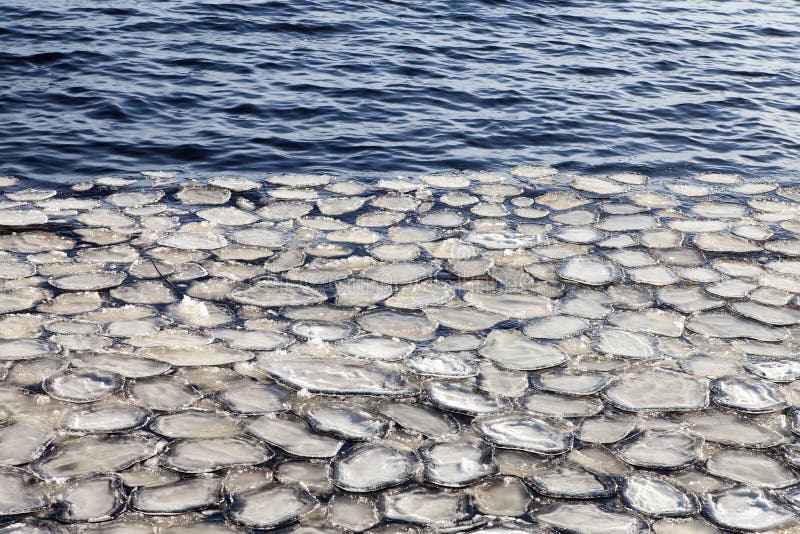 Fresh ice on lake. stock photo. Image of snow, frozen - 45985568