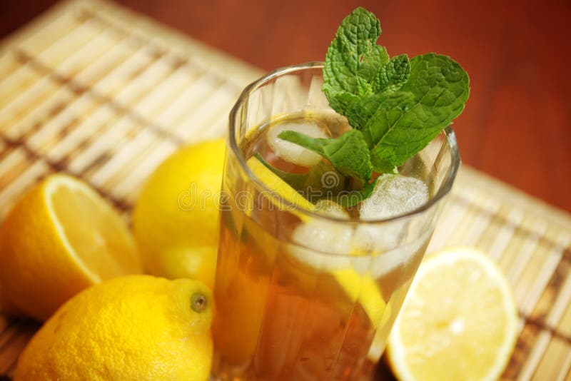 Fresh ice tea stock photo. Image of refreshments, fruit - 9559900