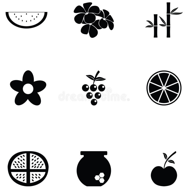 Fresh icon set stock vector. Illustration of element - 120565247