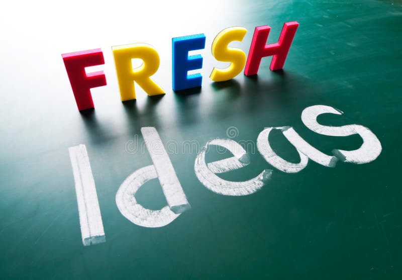 Fresh ideas, concept words stock image. Image of smart - 23682369