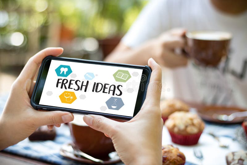 Fresh Ideas Sign In The Sky Stock Photo - Image of advert, information ...