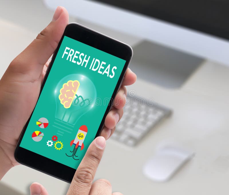 FRESH IDEAS Ideas Design Innovation Think Objective Strategy , Stock ...