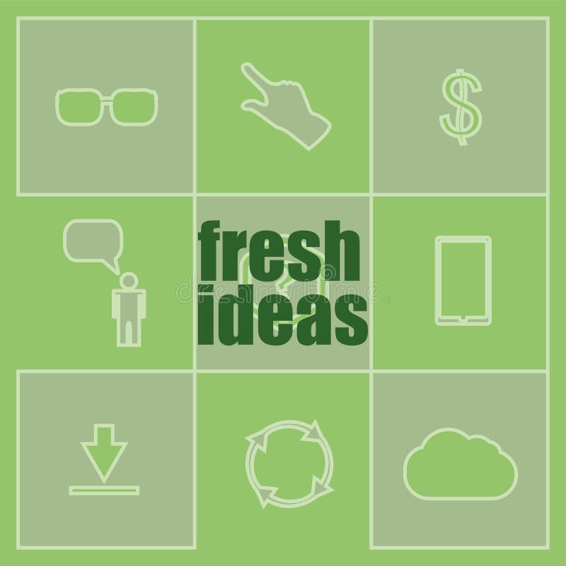 Fresh Ideas Text. Business Concept Stock Illustration - Illustration of ...