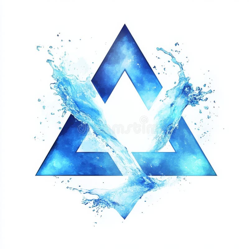 A Fresh Illustration with an Abstract Blue Triangle and a Dynamic ...