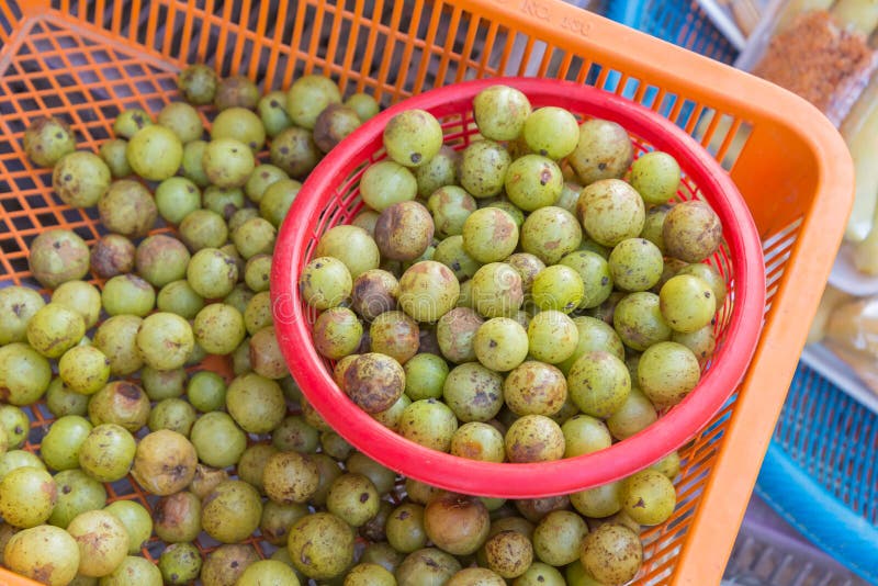 Fresh Indian Gooseberry Raw Fruit in Market Stock Image - Image of food ...