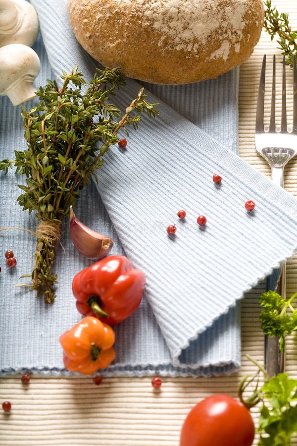 Fresh ingredients stock image. Image of fork, ingredient - 13006017