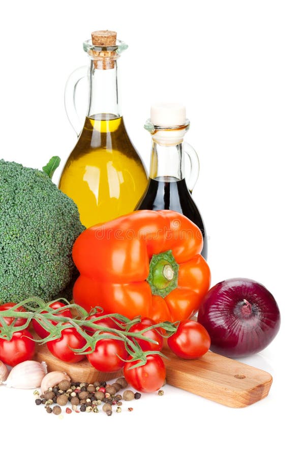 Fresh Ingredients for Cooking: Tomato, Pepper, Cabbage and Spice Stock ...