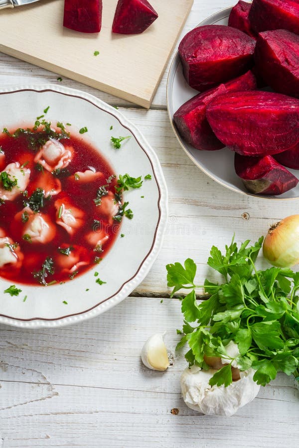 Fresh Ingredients for Homemade Borscht Stock Photo - Image of dieting ...