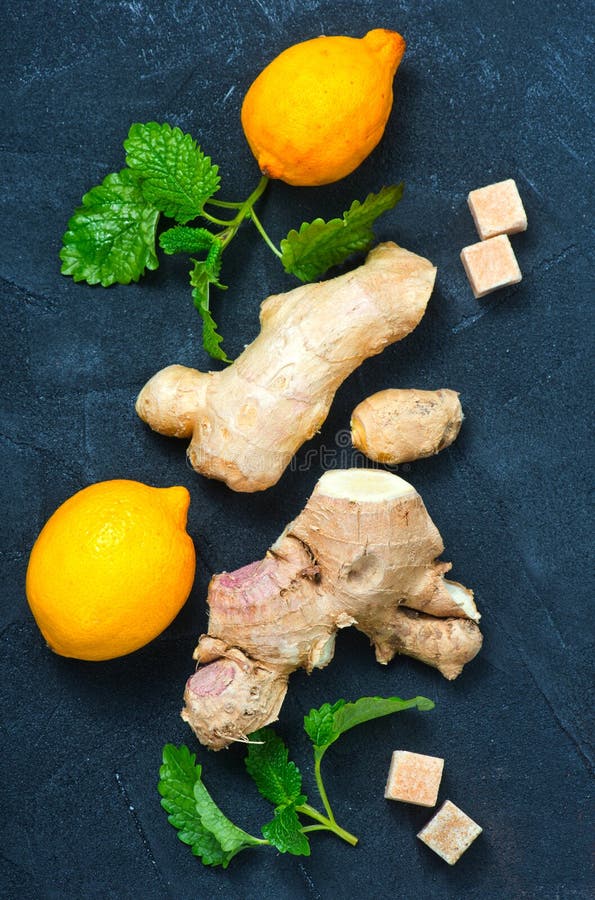 Fresh ingredients for tea stock photo. Image of asia - 143364466
