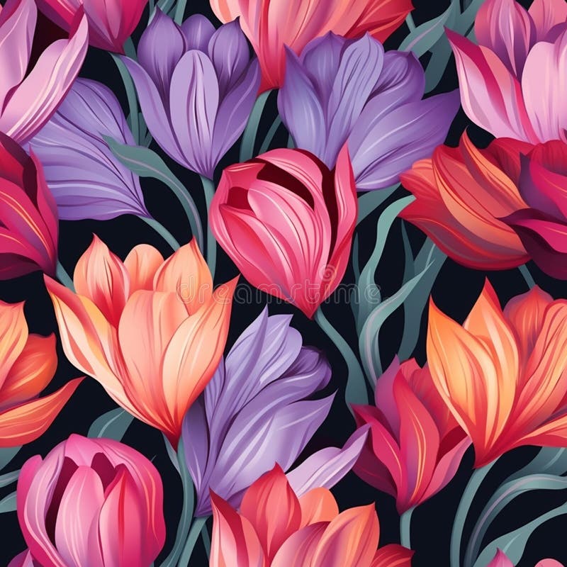 Fresh and Invigorating Floral Background Stock Illustration ...