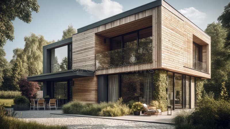 A Fresh and Inviting Facade with Soft Edges and Natural Elements. AI ...