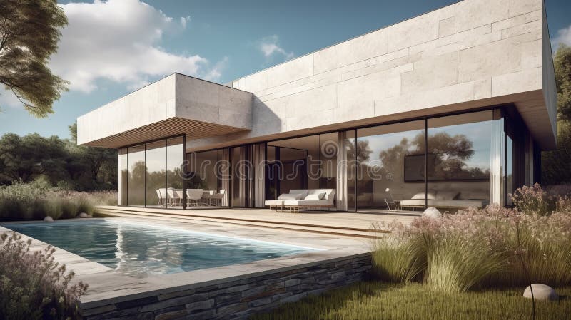 A Fresh and Inviting Facade with Soft Edges and Natural Elements. AI ...