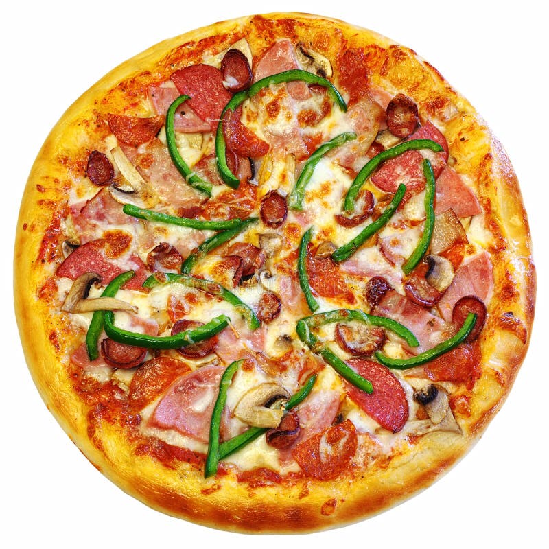 Fresh Italian Classic Original Pizza Isolated on White Stock Photo ...