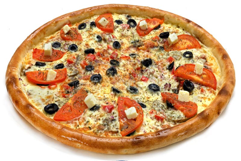 Fresh Italian Classic Original Pizza Isolated on White Stock Photo ...