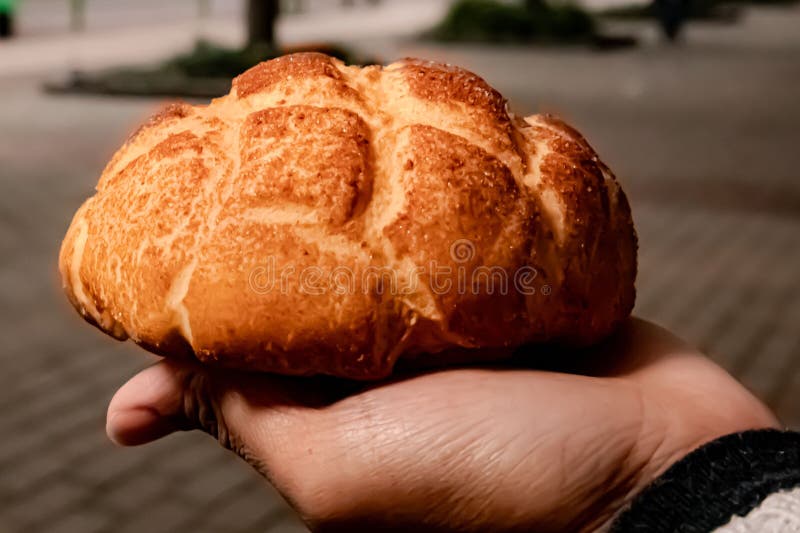 Fresh Japanese Bread in Hand Stock Image - Image of snack, pastry ...