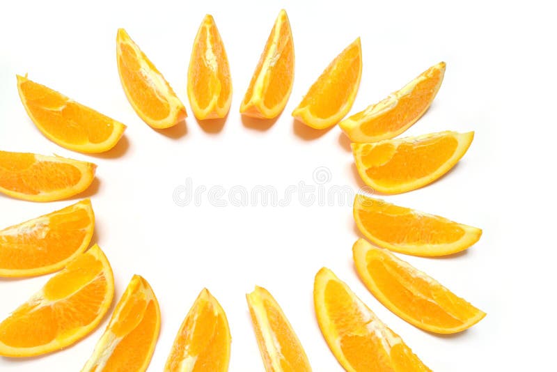 Fresh Japanese Orange Slice and Copy Space Stock Image - Image of ...