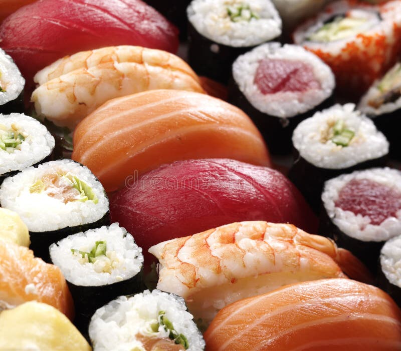 Fresh japanese sushi stock photo. Image of oriental, beauty - 13055124