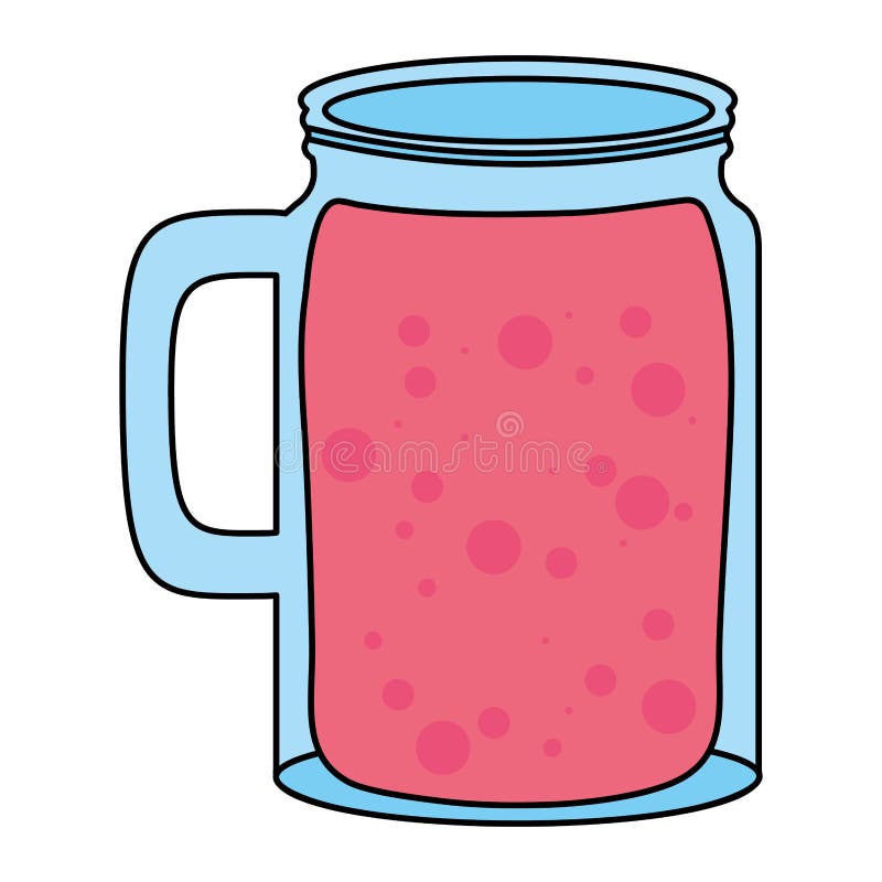 Fresh Juice Fruit Jar Summer Icon Stock Vector - Illustration of ...