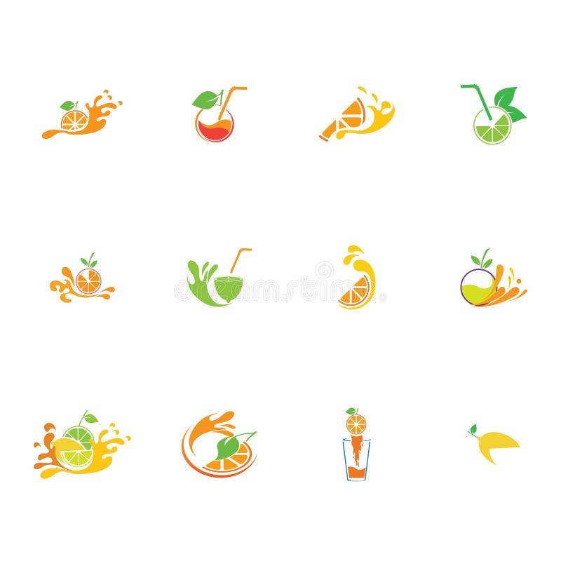 Fresh Juice Logo Images Illustration Design Stock Vector - Illustration ...