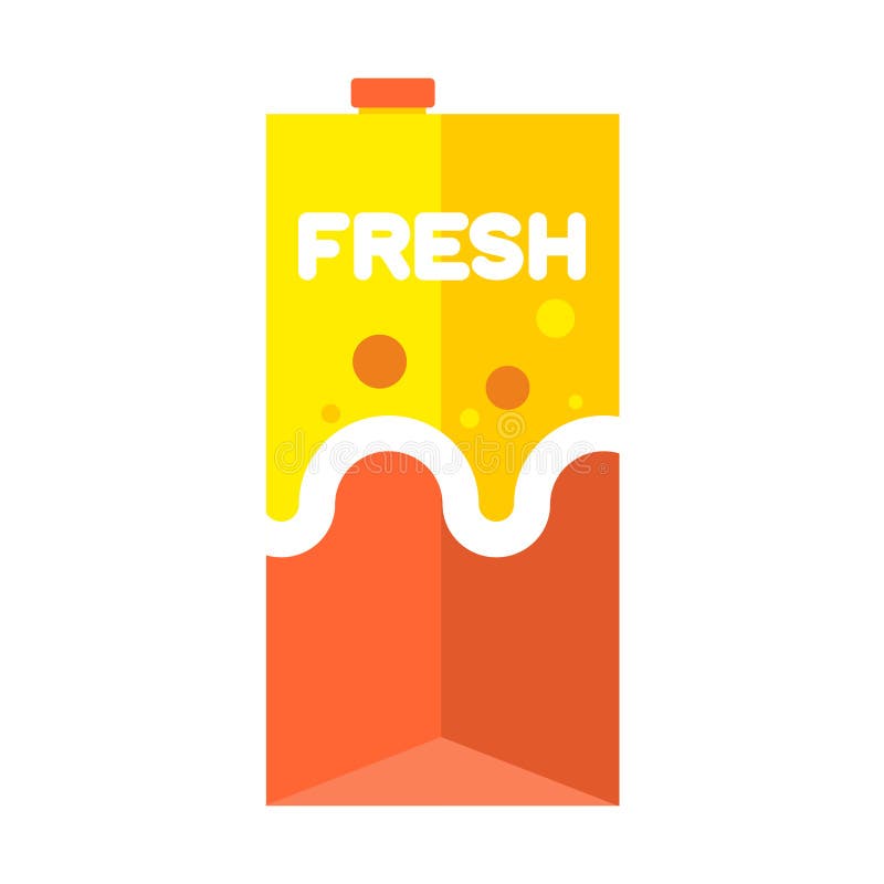 Fresh Juice Pack . Cardboard Box for Drink Stock Vector - Illustration ...