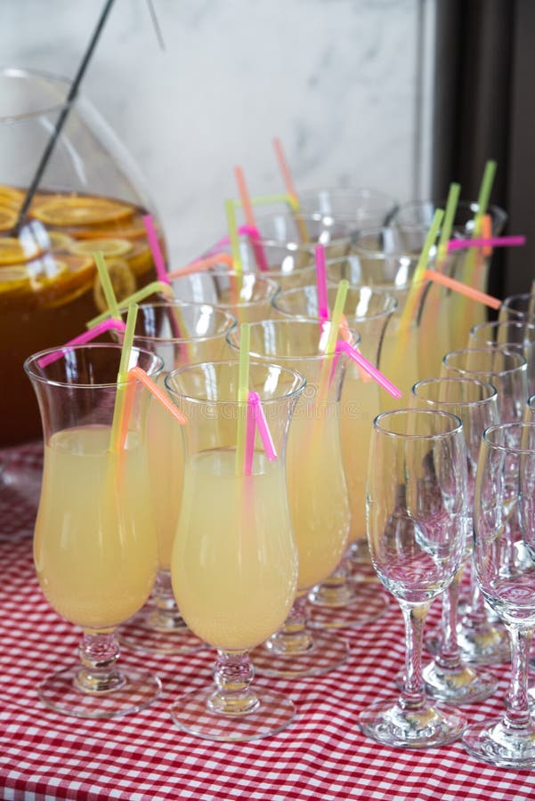 Fresh Juice on a Table in a Restaurant. Healthy Drinks Stock Image ...