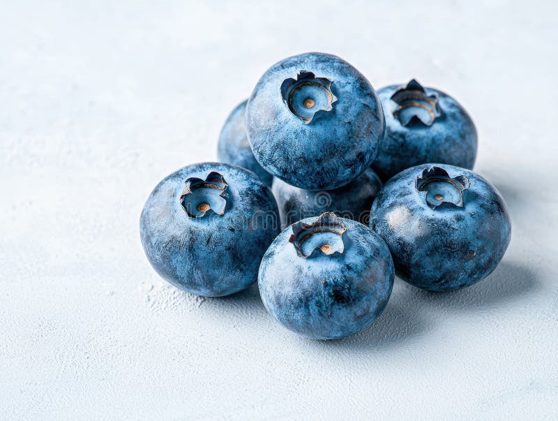 Fresh and Juicy Blueberries on a Light Background Stock Illustration ...