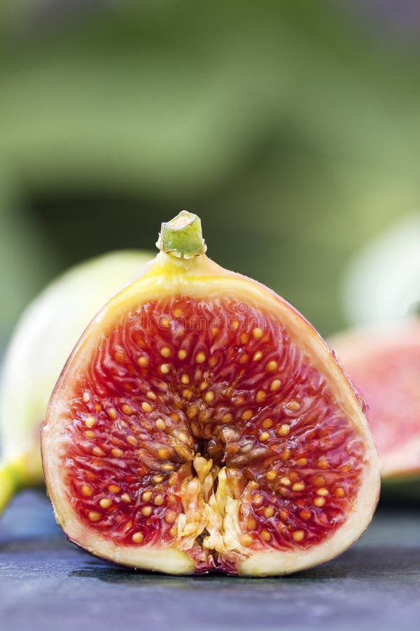 Fresh fig closeup stock image. Image of slice, mediterranean - 157423035
