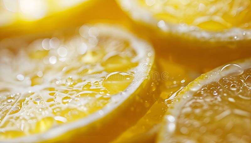Fresh Juicy Lemon Slices Fruit Background Stock Illustration ...