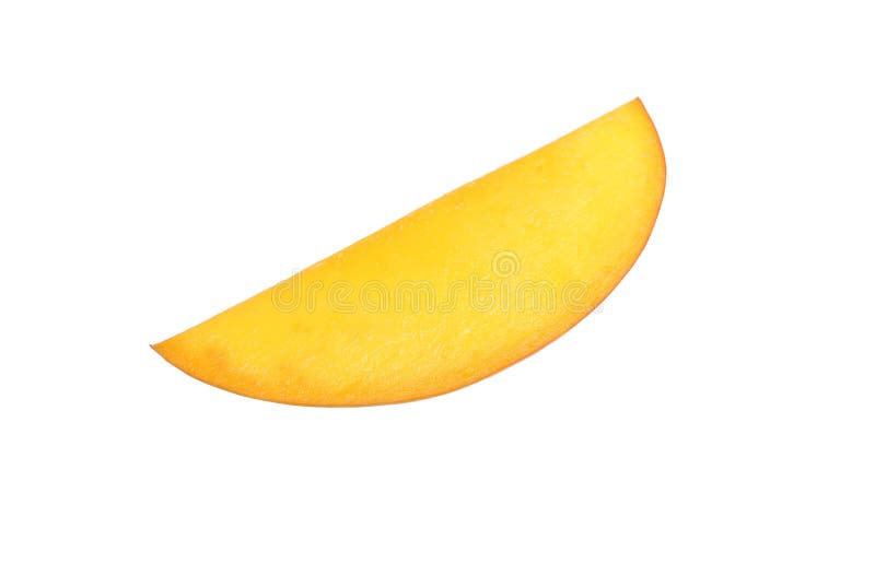 Fresh Juicy Mango Slice on White Background Stock Image - Image of ...