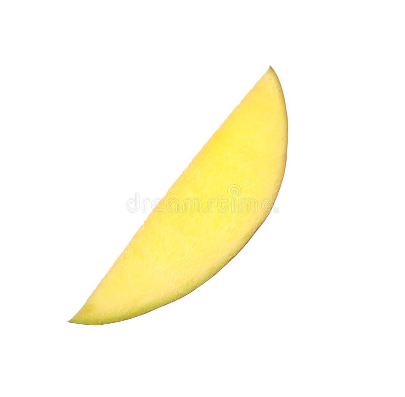 Fresh Juicy Mango Slice on White Background Stock Photo - Image of ...