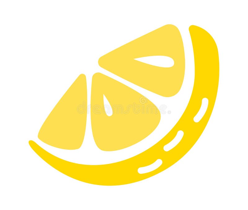 Fresh Juicy Slice of Lemon Flat Icon Stock Vector - Illustration of logo, slice: 264858211