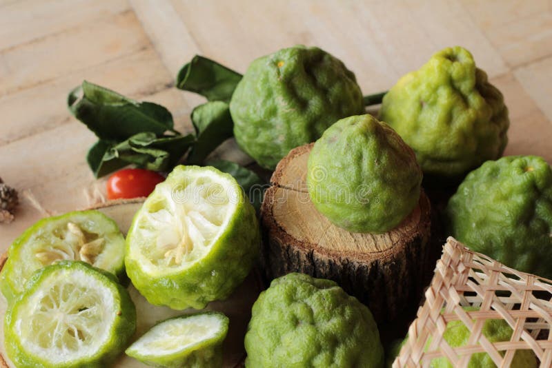 Fresh Kaffir and Sliced ,aromatic and Medicinal. Stock Photo - Image of ...