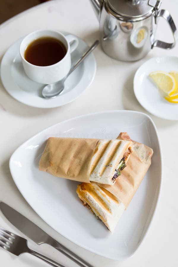 Fresh Kebab Served on a a Cafe Table Stock Photo - Image of mexico ...