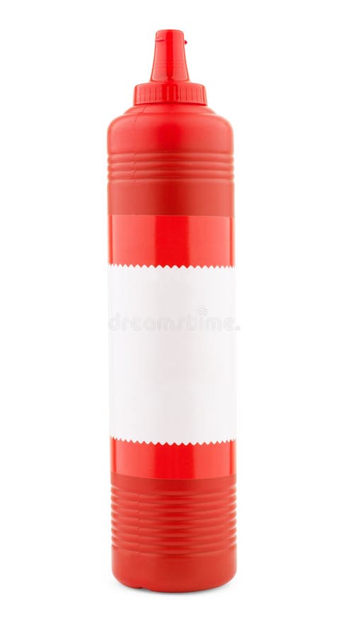 Fresh Ketchup Bottle Isolated on White Background Stock Image - Image ...