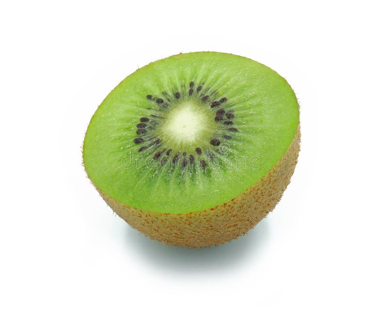 Fresh Kiwi Fruit Cut In Half, Isolated On White Background. Stock Photo ... Fresh Kiwi Fruit Cut In Half, Isolated On White Background. Stock Photo ...