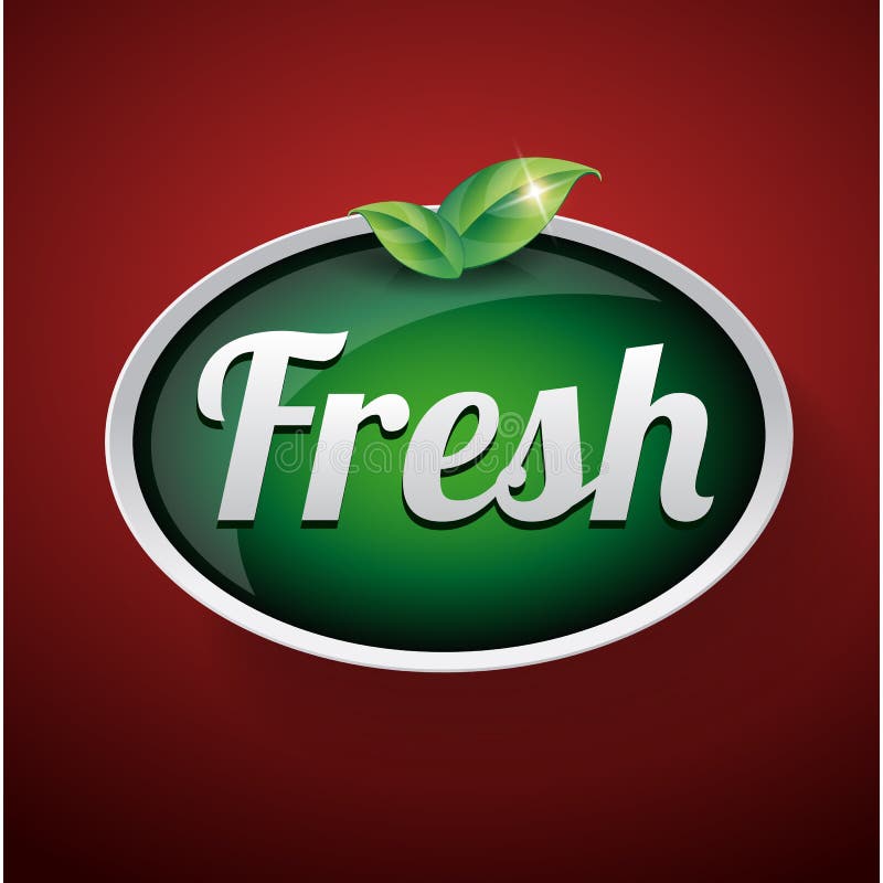 Fresh label button vector stock vector. Illustration of droplet - 31788790