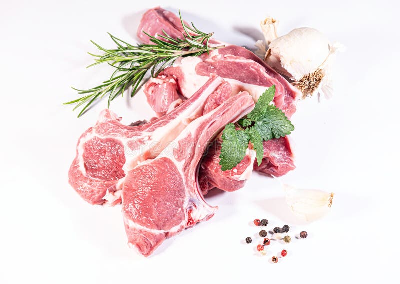 Fresh Lamb Chops from the Butcher Stock Photo - Image of roasted, chops ...
