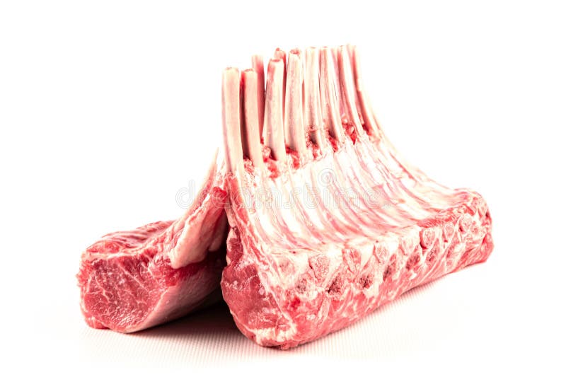 Fresh Lamb Chops from the Butcher Stock Photo - Image of carre, chops ...