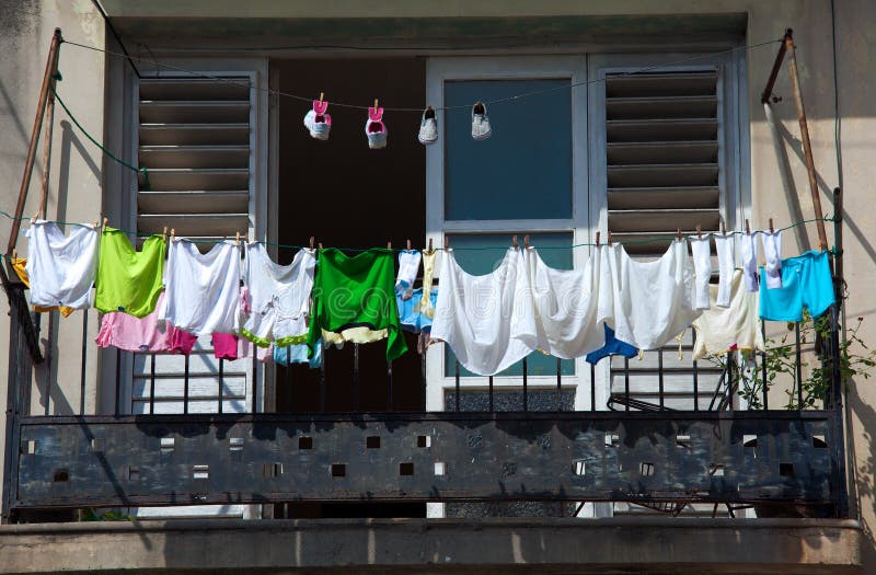Fresh laundry stock photo. Image of architecture, havana - 26693156