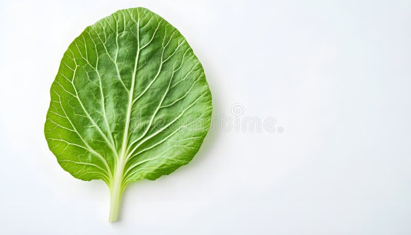 Fresh Leaf of Chinese Cabbage Isolated on White, Top View Stock Image ...