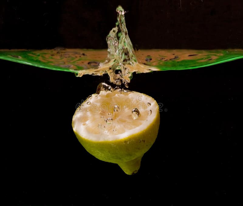 Fresh lemon stock image. Image of fruit, water, droplets - 7618045