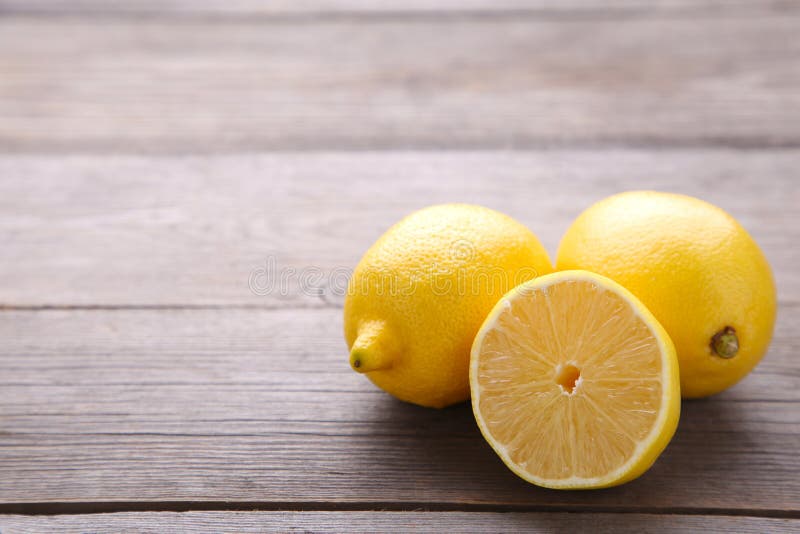 Fresh Lemon on Grey Background. Tropical Fruit Stock Photo - Image of ...