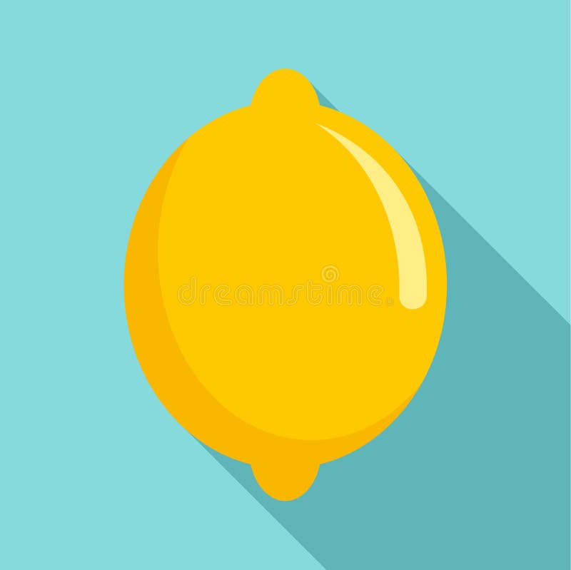 Fresh Lemon Icon, Flat Style Stock Vector - Illustration of house, seed ...