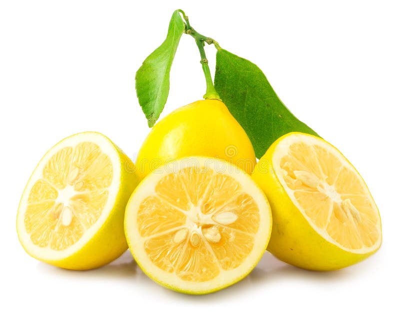 Fresh lemon isolated stock photo. Image of diet, green - 64753678